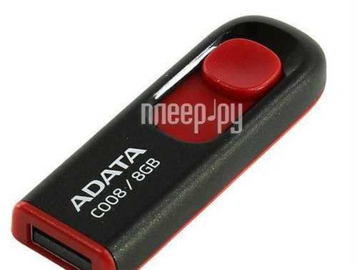 8Gb - A-Data C008 Classic Black-Red AC008-8G-RKD