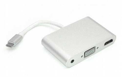 Адаптер Type-C на VGA, hdmi и раъём для наушников
