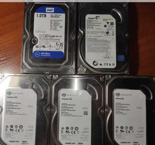 Жесткие диски от 500 Gb до 1 Tb