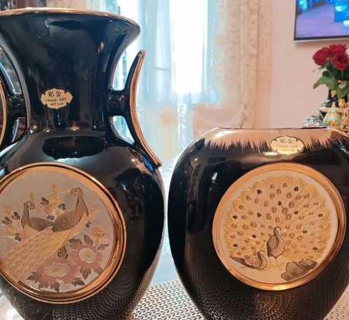 Японские фарфоровые вазы с золочением
