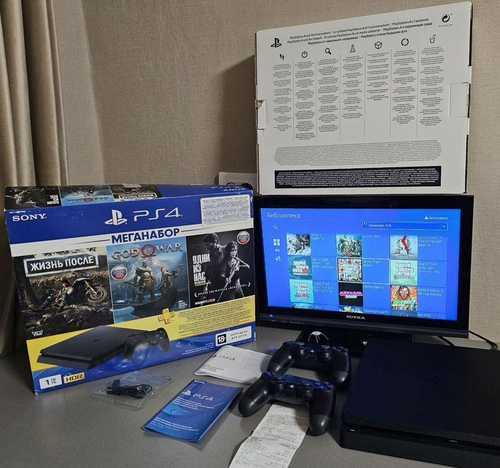 Sony Playstation 4 slim 1тб прошитая Hen 35игр