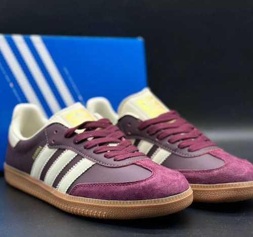 Adidas Samba OG Maroon Gold Metallic