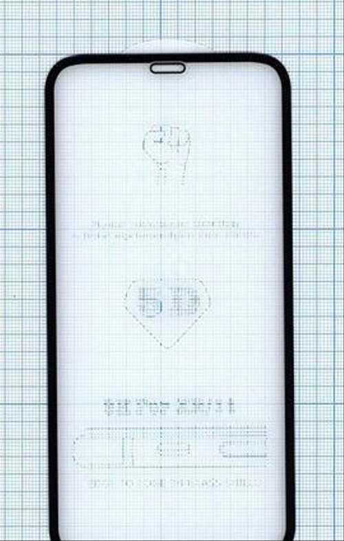 Защитное стекло 4D для Apple iPhone XR черное