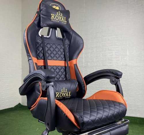 Компьютерное кресло игровое новое оранжевое 155F
