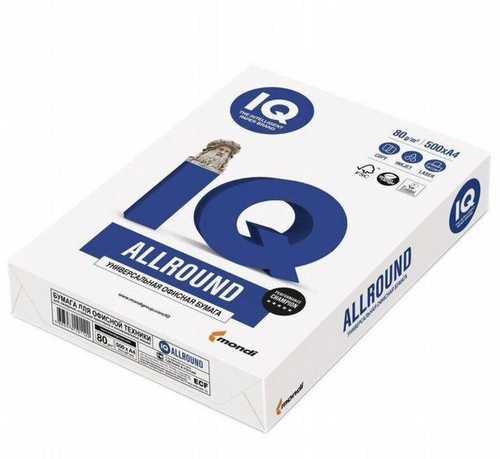 Бумага офисная А4, класс "B", IQ allround, 80 г/м2