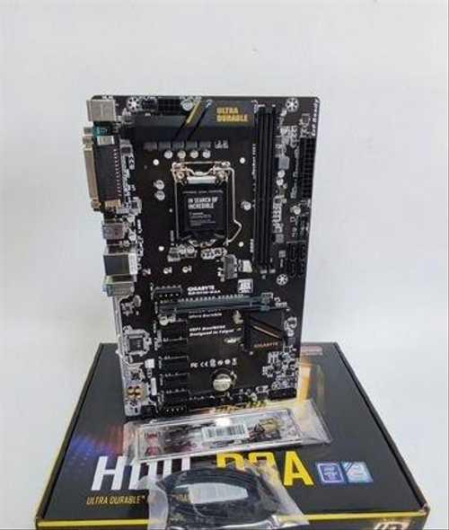 Мат.плата gigabyte GA-H110-D3A (1151) +задняя план