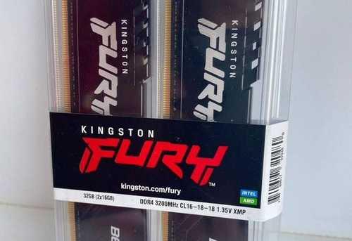 Kingston Fury Beast Black DDR4 3200мгц 1x16гб