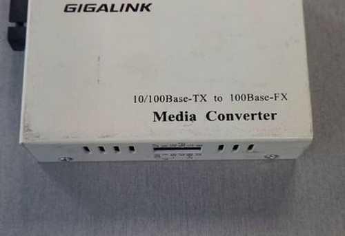 Конвертер GigaLink GL-F515 UTP 10/100, SM, 15km, 1