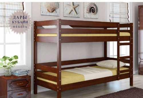 Двухярусная кровать деревянная