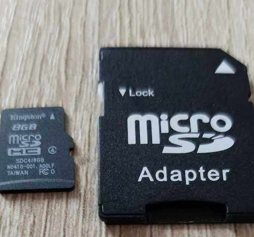 Карта памяти micro sd 8 гб