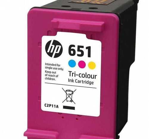 Картридж HP 651 c2p11a полный трёхцветный цветной