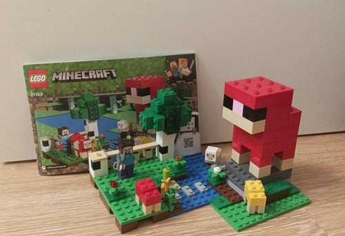 Lego minecraft шерстяная ферма