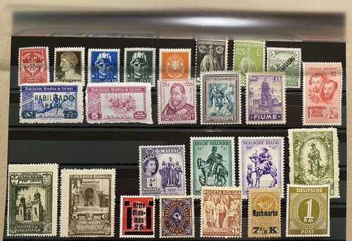 Чистые марки Европы 1920-40 гг