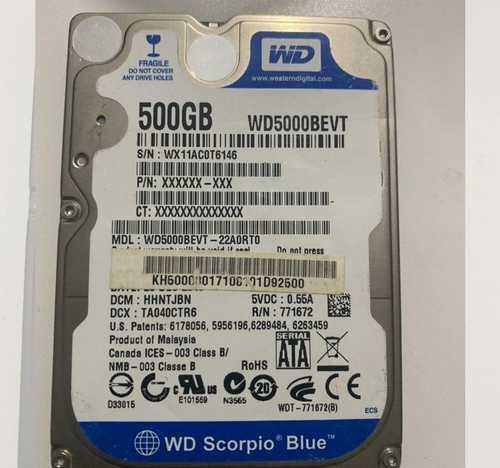 HDD 500gb WD blue