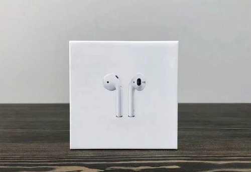 Наушники Airpods 2 (Новые + Гарантия + Чехол)