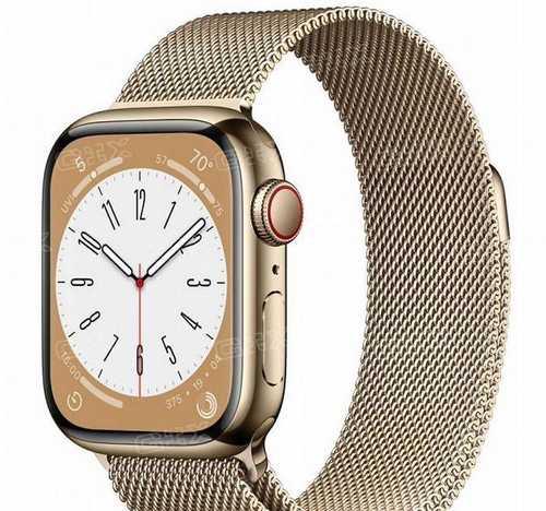 Apple Watch Series 8 41mm Milanese Loop Gold