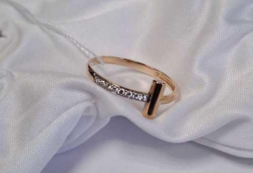 Золотое кольцо с фианитами 585 пробы 18 размер