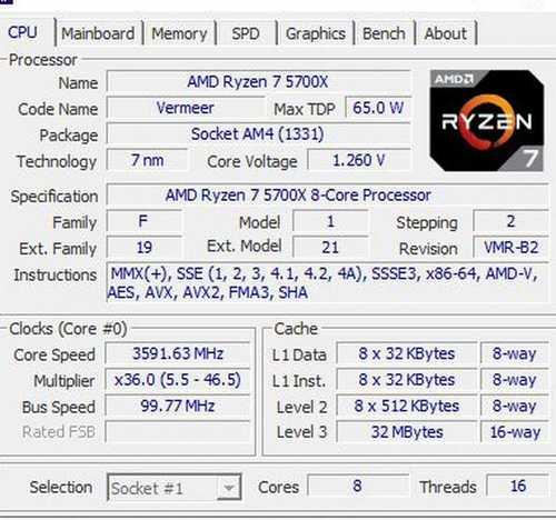 Amd Ryzen 7 5700x oem