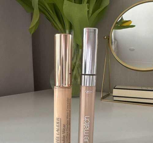 Консилеры Estee Lauder Double Wear и L'Oreal