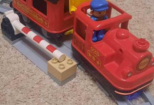 Lego duplo поезд на паровой тяге + мост