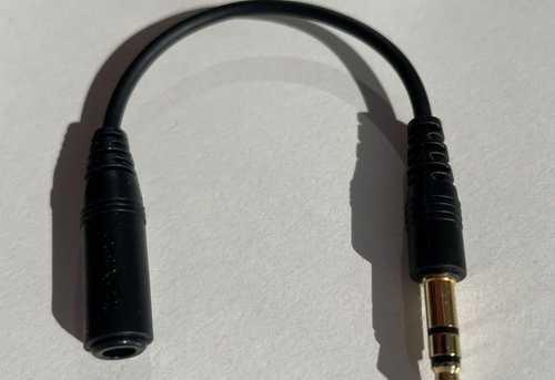 Переходник jack 3.5 mm (F) - jack 3.5 mm (M)