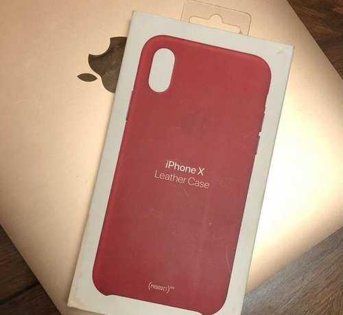 iPhone X/XS Leather Case (product) red