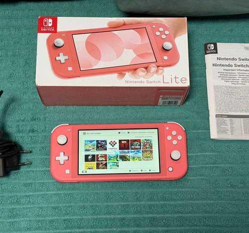 Nintendo switch lite прошитая чип 14игр 128gb