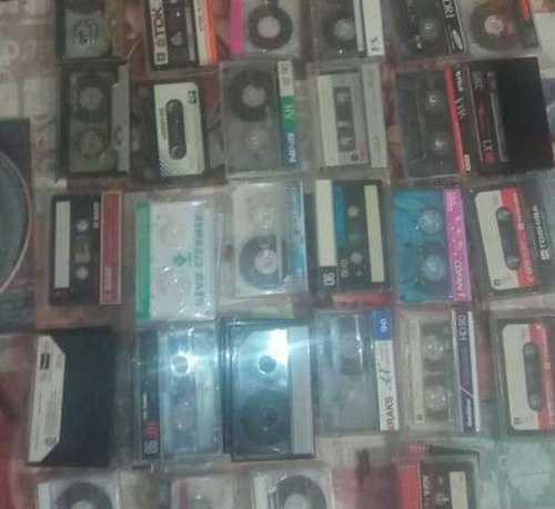 Аудиокассеты разные, чистящие, демо кассета sharp