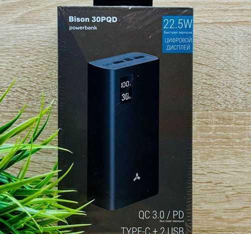 Внешний аккумулятор PowerBank Bison30PQD 30000 mAч