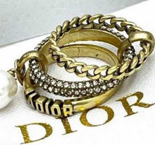 Кольцо dior тройное (premium)