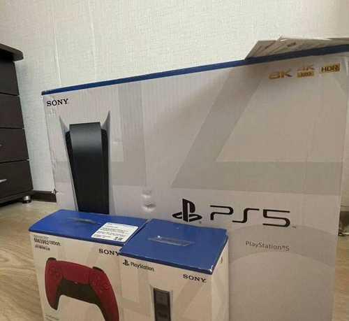 Playstation 5, 2 геймпада, докстанция, подписка