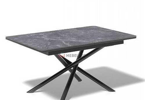Стол обеденный Kenner DK1200 черный/керамика мрамо