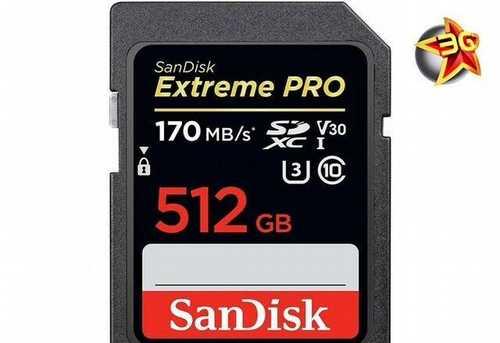 Карта SanDisk Extreme Pro sdxc R170/W90MB/s 512GB