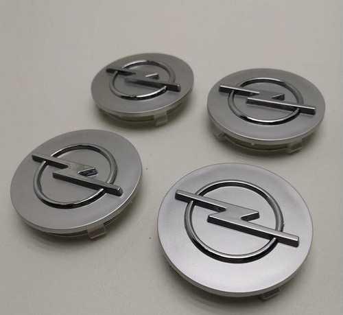 4шт колпаки Opel 64мм, серебро