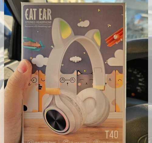 Беспроводные наушники Cat Ear T40, с ушками