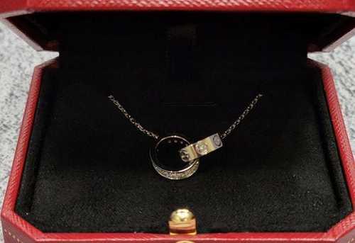Подвеска золотая Cartier love с бриллиантами