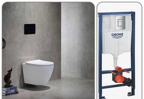 Унитаз с функцией Торнадо и инсталляция Grohe