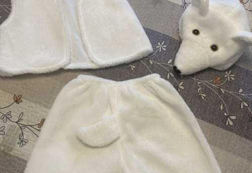 Новогодний костюм белый мишка 116-128