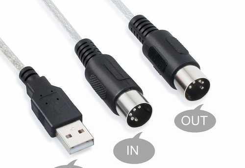 Кабель Переходник USB midi Adapter Cable