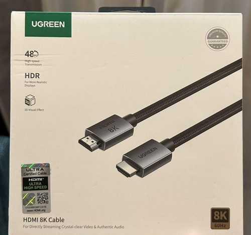 Кабель ugreen CM171 (25910) hdmi/hdmi 8k 60Гц