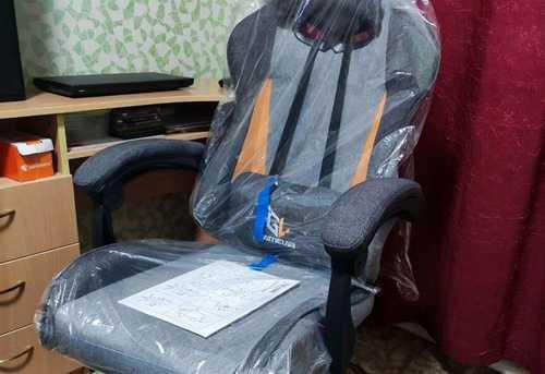 Кресло игровое тканевое с двумя подушками