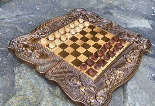 Шахматы шашки нарды 3 в 1
