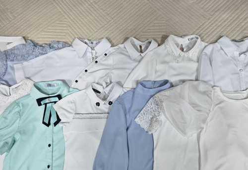 Блузки рубахи школьные 140