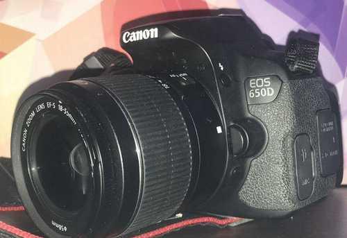 Зеркальный фотоаппарат canon eos 650 D
