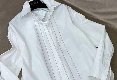 Белая стильная рубашка brunello Cucinelli