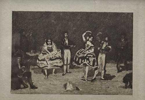 Эдуард Мане 1892 г. Офорт «Испанский балет»