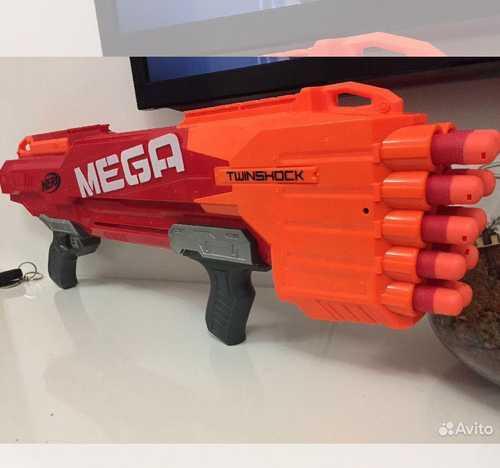 Бластер Nerf Mega Twinshok оригинал