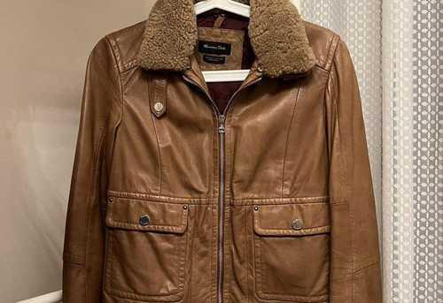 Куртка кожаная женская massimo dutti