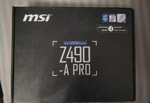 Материнская плата MSI Z490-A PRO