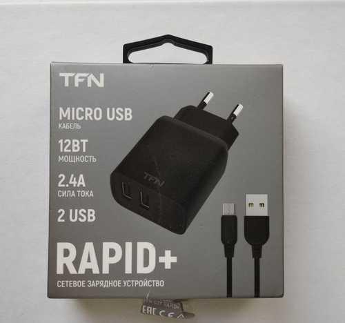 Зарядка TFN micro USB 12 Вт, сила тока 2,4А